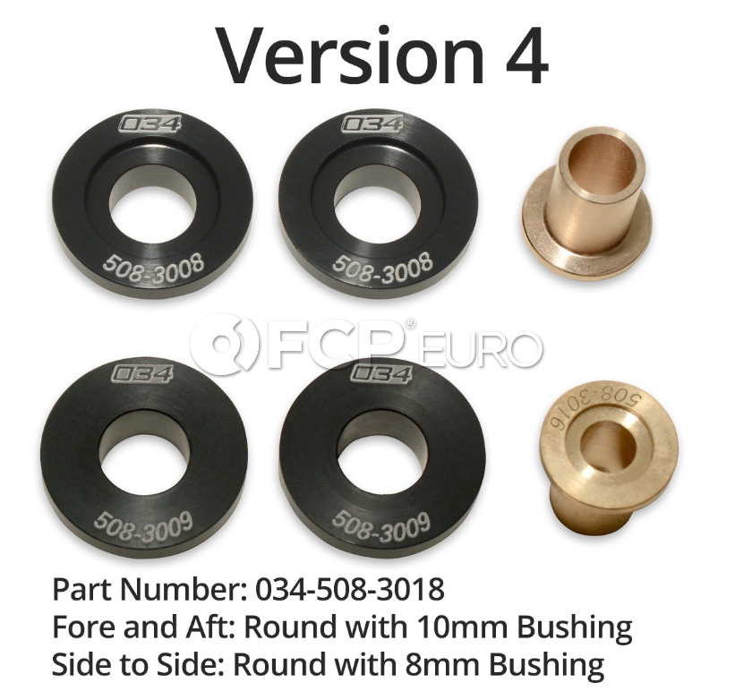 VW Billet Solid Shifter Bushing Kit - 034Motorsport 0345083018 | FCP Euro